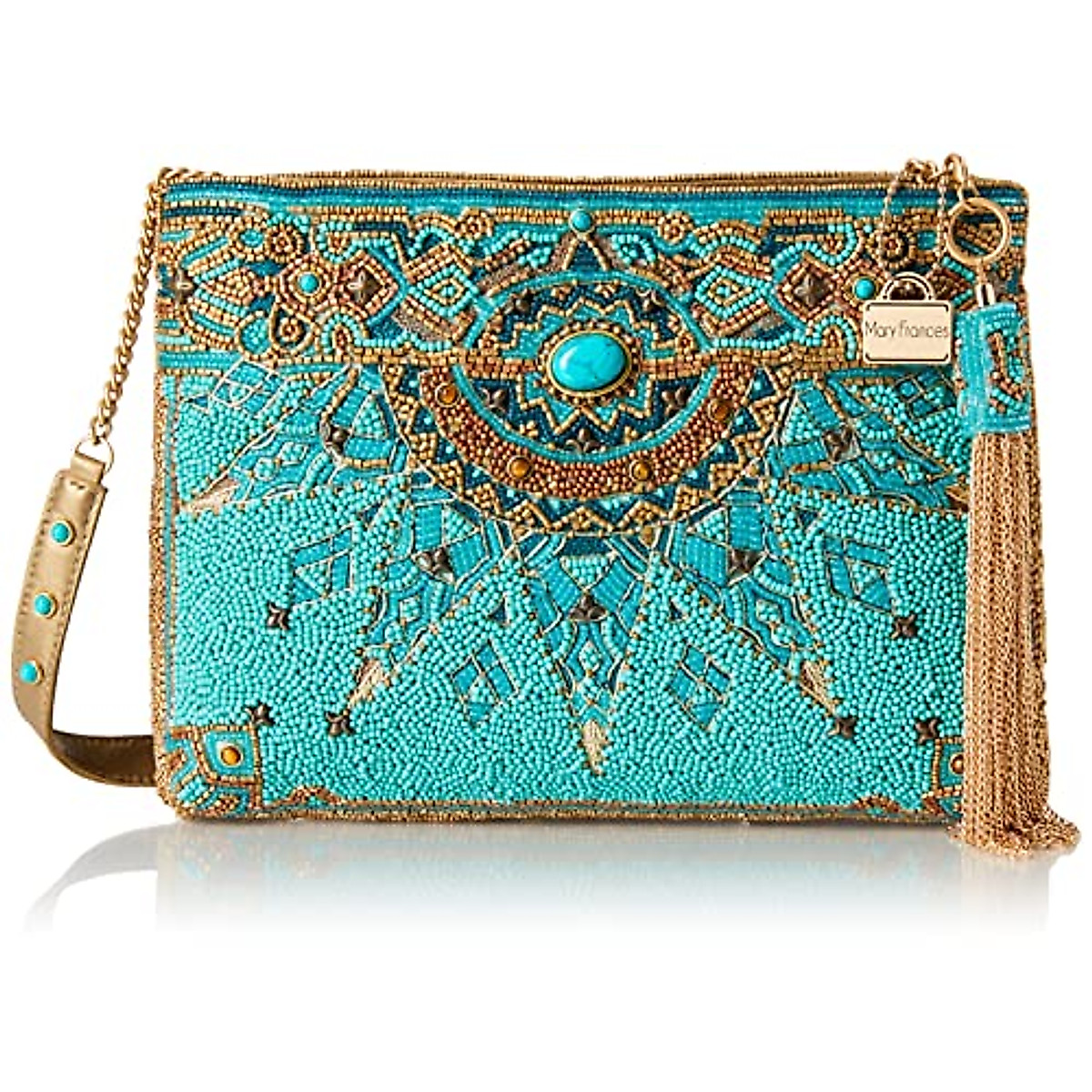 Mary Frances New Day Crossbody Clutch Handbag, Turquoise