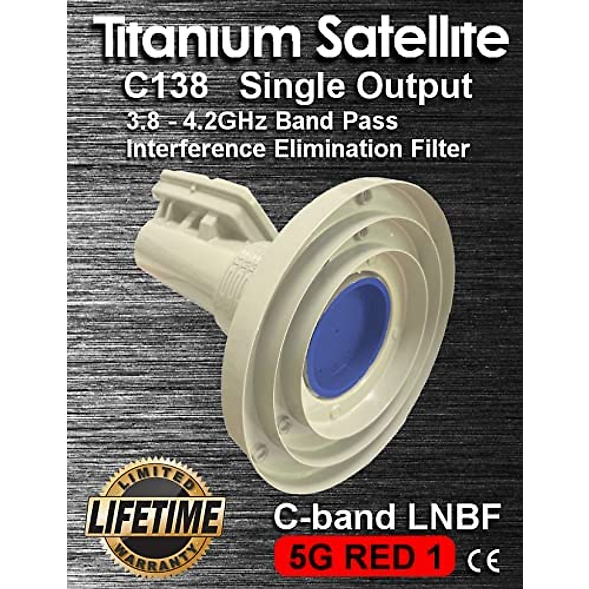 Titanium Satellite C-Band LNBF C138-5g Interference Filter 3800-4200MHz Band Pass with Single Output