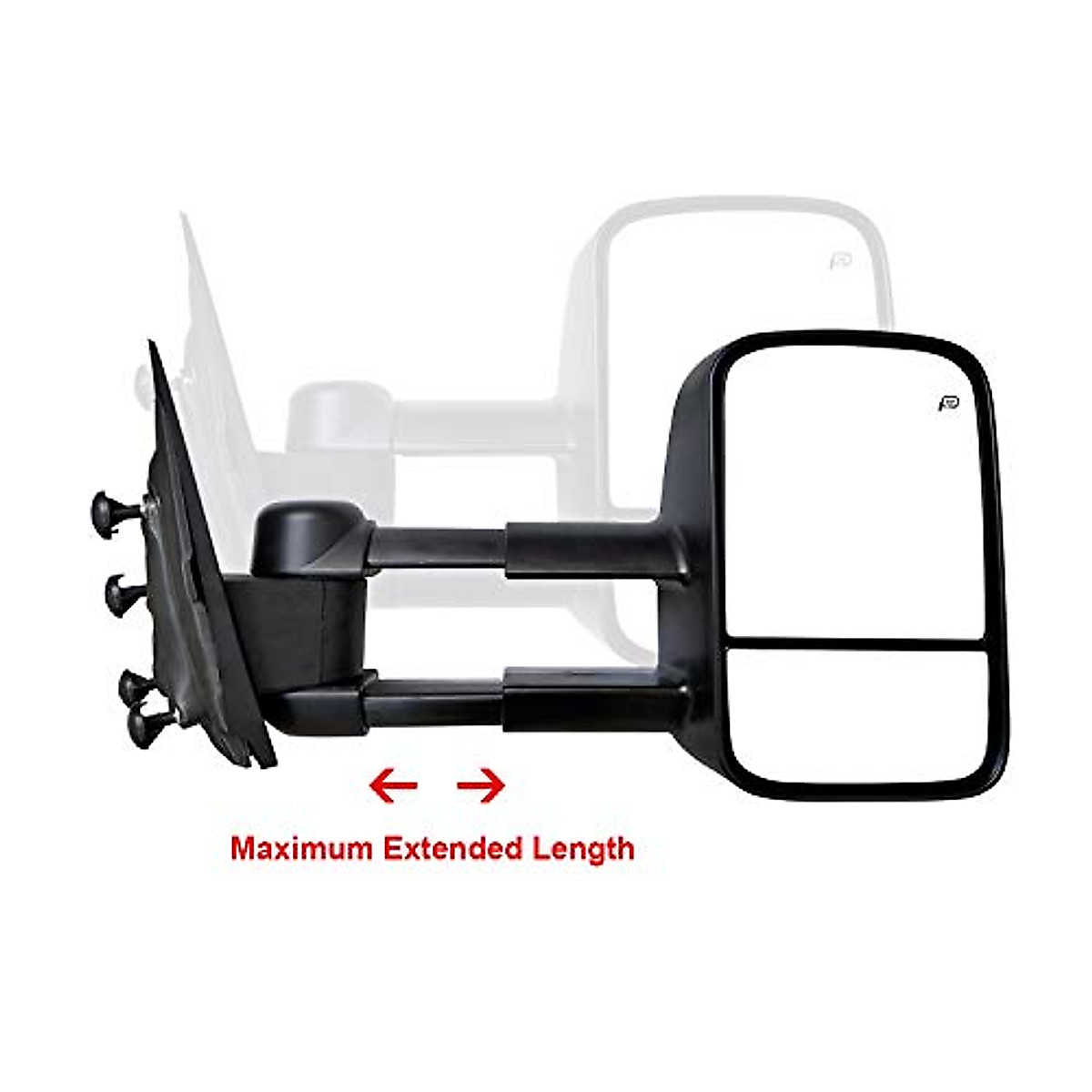 AERDM Towing Mirrors Replacement fit for 2014-2018 Chevy GMC Silverado Sierra 1500 2015-16 2500 HD 3500 HD Power Heated Mirrors