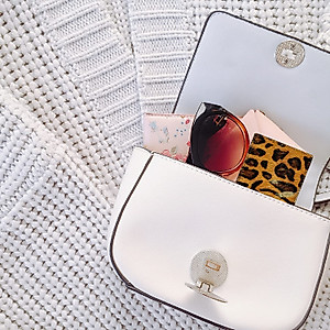 Cheetah Print Faux Fur with Gold Tone Accents Credit Card Holder for Women, Cute Minimalist Holders for Cards and Money, Small Wallets for Purse, 3 x 4 Inches