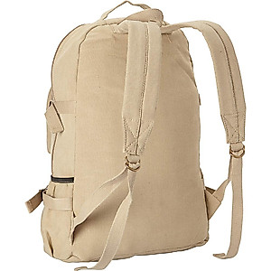 Fox Outdoor Products Retro Cantabrian No Leather Trim Excursion Rucksack, Black, 20 1/2" x 14" x 7"