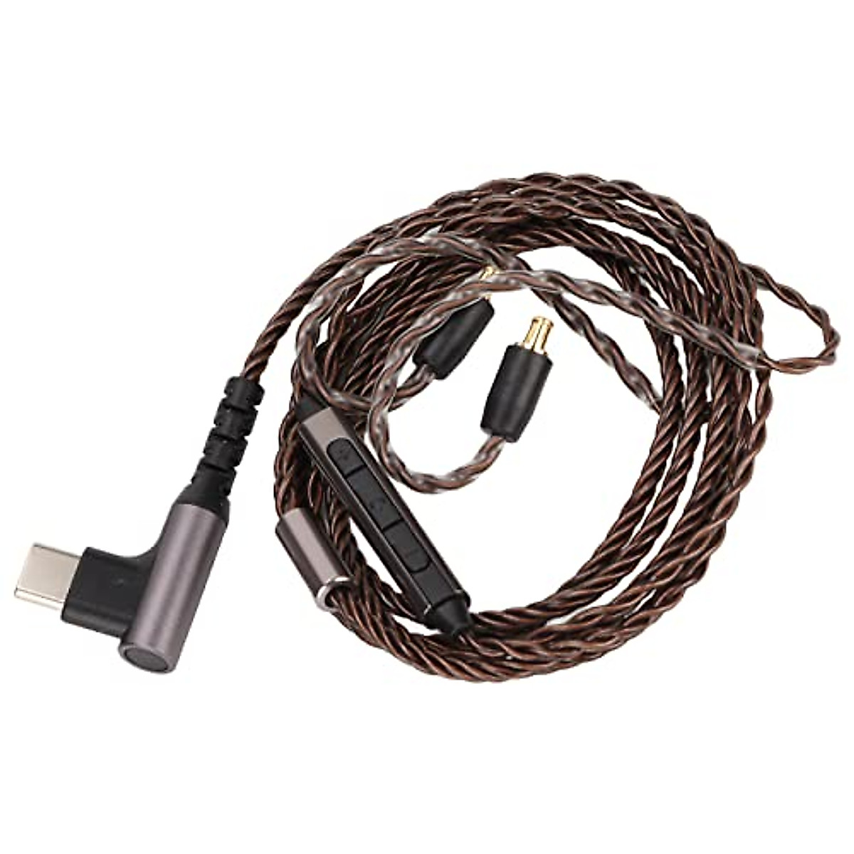 Eulbevoli Earphone Upgrade Cable, HiFi Headphone Wire OFC Core Wire Control Tensile with Mic for E50 for LS300 for ATH