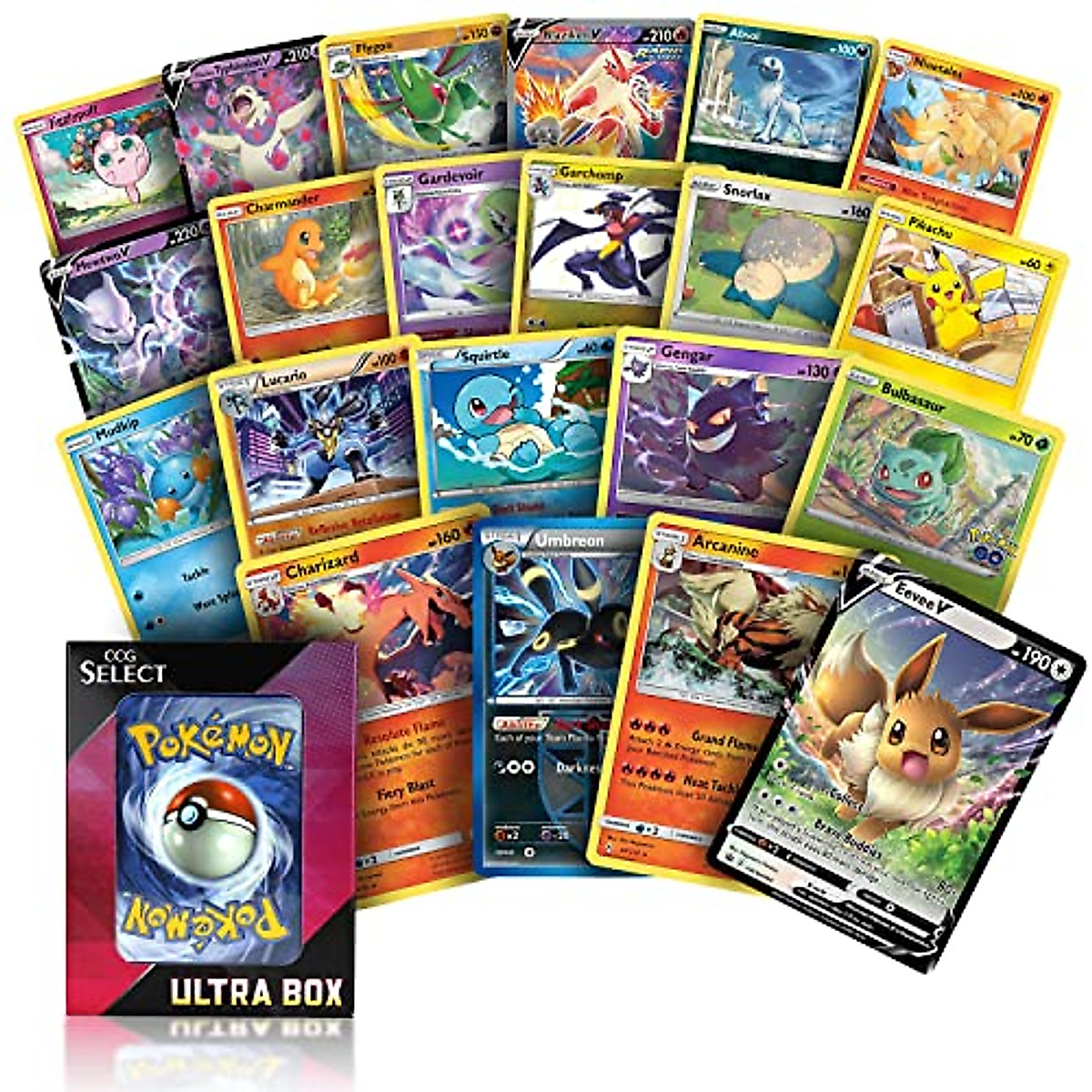 CCG Select Ultra Box | 100 Cards with 2 Guaranteed Ultra Rares | Plus 8 Holo or Rare Cards | Compatible with Pokemon Cards