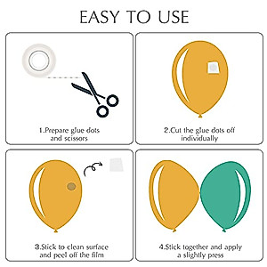 ALLFUN 1000 Pieces Clear Glue Points Dots Double Sided Adhesive Removable Glue Points for Balloons Craft Glue Points Dots Sticky Dots
