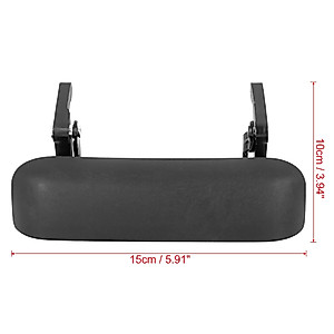 X AUTOHAUX Textured Black Rear Liftgate Tailgate Handle Replacement for Ford for Ranger Pickup for Mazda B2300 B2500 B3000 B4000 1998-2011 Truck 1L5Z9943400AAA FO1915109