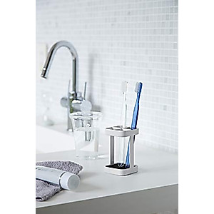 Yamazaki Home Tower Slim Toothbrush Stand – Bathroom Holder Organizer