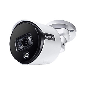 Lorex C581DA Indoor/Outdoor 2K 5MP Super Analog HD Active Deterrence Bullet Camera, 2.8mm, 135ft IR Night Vision, CNV, Works with D841/D841B Series, Only Camera, White (Renewed)