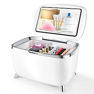 Personal 6 Liters Mini Skincare Fridge, Cosmetic Fridge, Portable Makeup Cooler Refrigerator for Beauty Products, Beverage, Bedroom, Home, Office