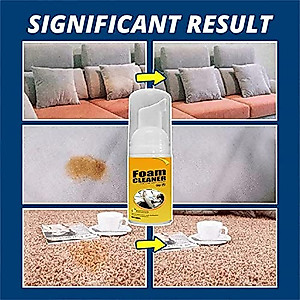 WOSLXM Multifunctional Car Foam Cleaner Spray, All-Purpose Household Cleaners for Car and Kitchen House, Lemon Flavor(300ML)