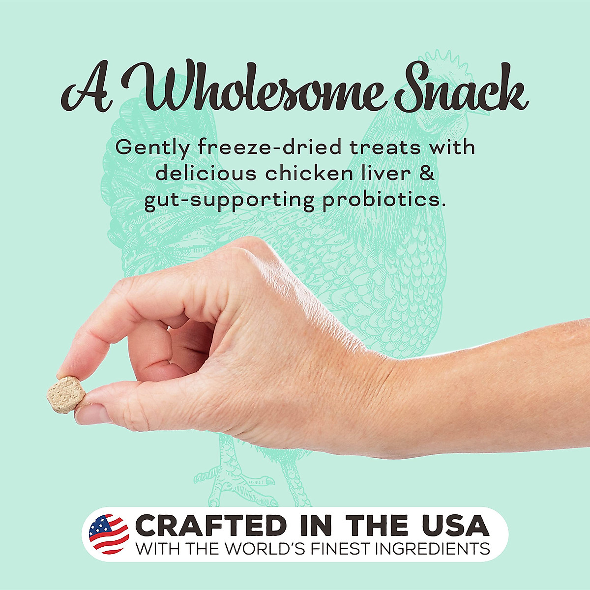 Primal Freeze Dried Dog Treats; Chicken Liver Dog Treats with Probiotics for Dogs; Liver, Laugh, Love; Crunchy Grain Free Training Treats for Dogs, 1.5 oz