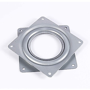 4" Lazy Susan Square Lazy Susan Turntable Bearings Rotating Bearing Plate Steel Ball Bearing Rotating Tray with 150 Pound Capacity, 5/16 Inch Thick