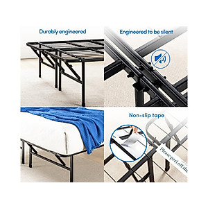 Sleepy's Raised 13 Inch High Metal Platform Frame | Support Mattress Foundation | No Box Spring Needed | Underbed Storage Space | Full Size