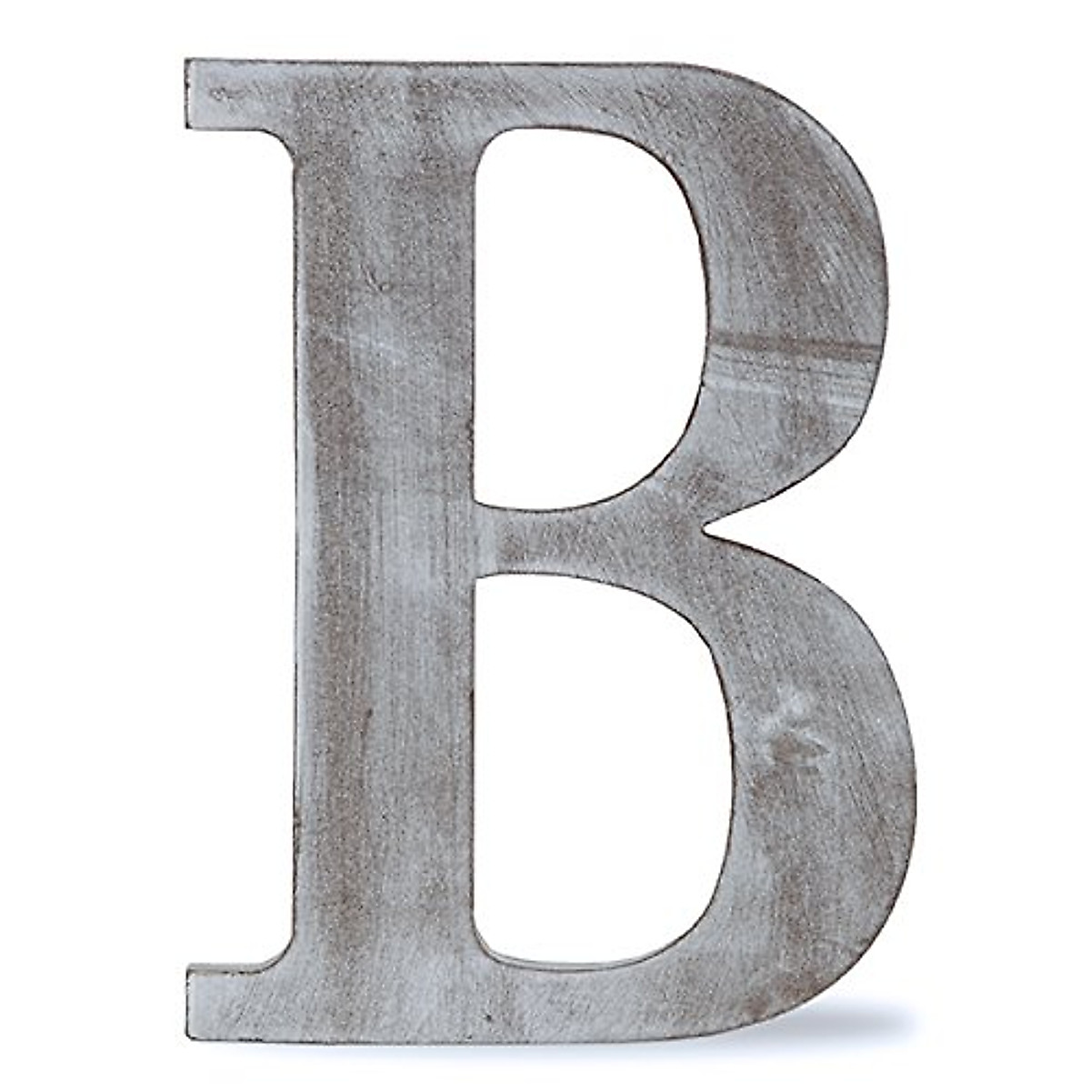 The Lucky Clover Trading B Wood Block, 8" L, Charcoal Grey Wall Letter, Gray