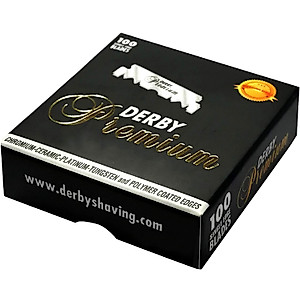 500 "Derby Premium" Single Edge Razor Blades for straight razor