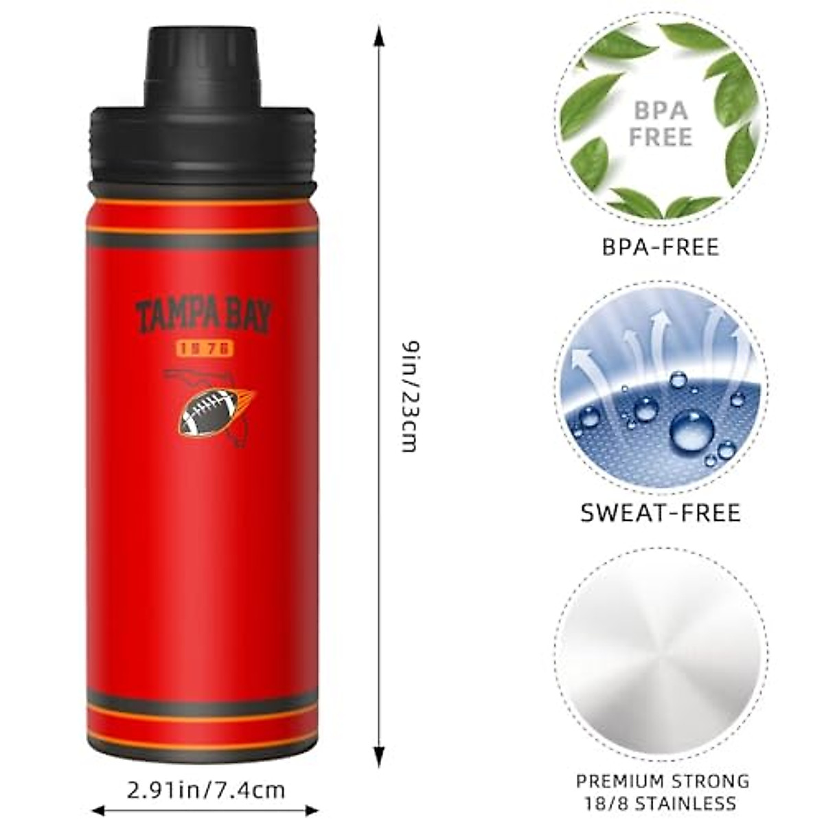 ANTKING Tampa Tumbler Travel Mug Coffee Cup Custom Name Number Gifts for Men Women Youth