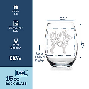 Mom Of A Chihuahua Stemless Wine Glass - Chihuahua Gift, Dog Mom Gift, Pet Mom Gift, Chihuahua Wine Glass, Dog Mom Wine Glass, Pet Mom Wine