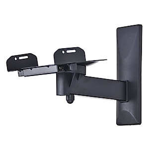 VideoSecu One Pair of Side Clamping Bookshelf Speaker Mounting Bracket with Swivel and Tilt for Large Surrounding Sound Speakers MS56B 3LH