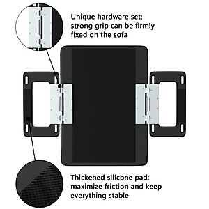Multi-Function Arm Clip Table Tray For Couch, Sofa with Armrest Suitable for Home Drinks/Fast Food/Fruit Etc, Large Size Black