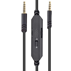 A50 Headsets Cord Replacement Inline Mute & Mic Volume Control Audio Cable Compatible with Astro A10 A40 A30 A50 and Logitech G633 G933 Gaming Headphones, Work for Xbox One Play Station4 PS5 Switch