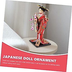 FAVOMOTO Japanese Geisha Ornaments Japanese Kabuki Doll Japanese Kimono Hotel Decoration Ornaments Japanese Films Desk Top Decor Toys for Girls Crafts Japanese-Style Cloth Office