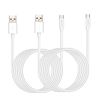 AGOZ 2Pack 20ft Micro USB Cable Power Extension Cord for Wyze Cam, Yi Camera, Oculus Go, Echo Dot Kid, Nest Cam, Netvue, Arlo Pro Q, Blink, Furbo Dog Home Smart Security, Kasa Cam Indoor, Kasa Spot