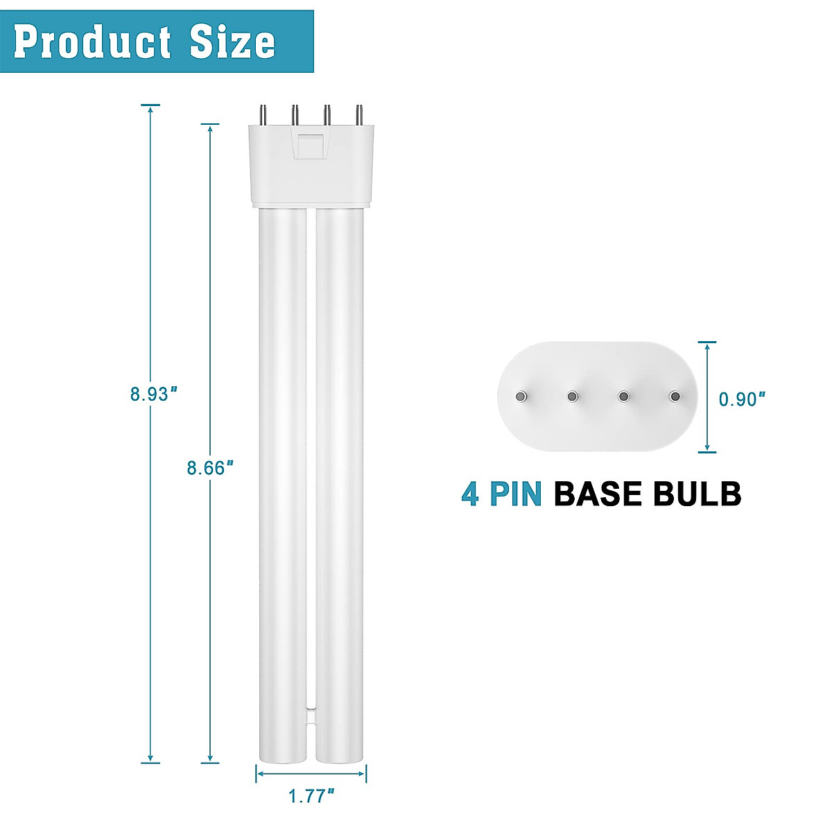 Zechuan Bug Zapper Replacement Bulb 18W for Electronic Bug Zapper (Models LT808) Lamp Bulbs for Indoor Outdoor （White