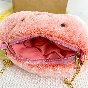 Watermelon Shaped Purse Coco Melon Food Plush Purse Fruit Messenger Bag Crossbody Shoulder Bag Pink, Green, White, Brown, Black
