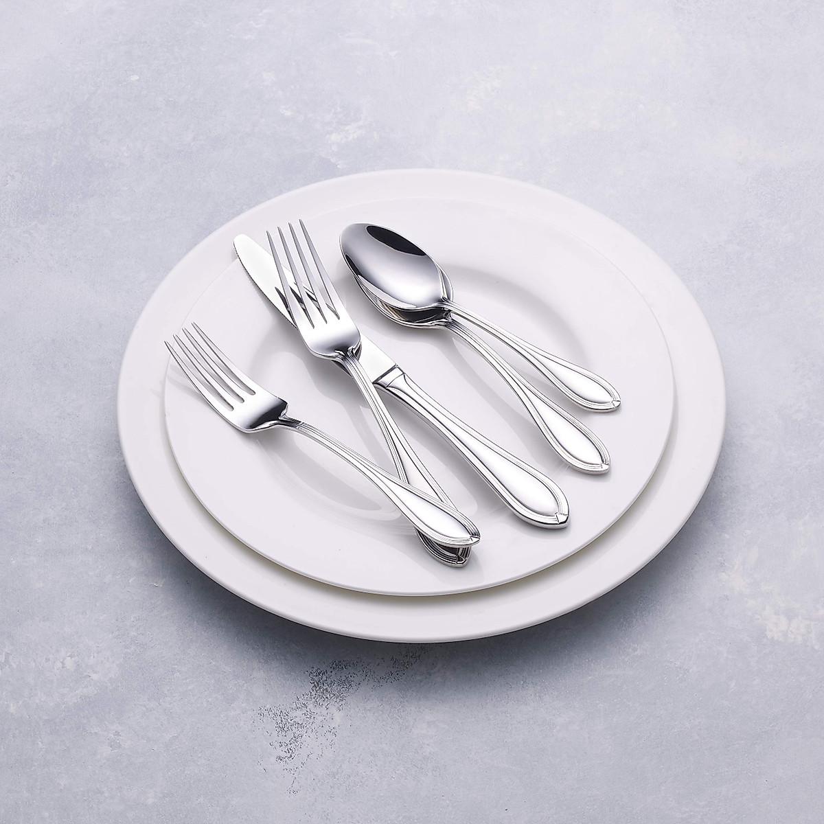 Pfaltzgraff Randall Flatware Set, 45-Piece, Stainless Steel