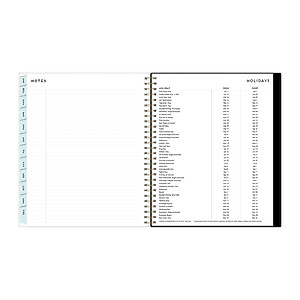 Blue Sky 2024 Monthly Planner, January - December, 8" x 10", Clear Pocket Cover, Wirebound, Baccara Dark (110216-24)