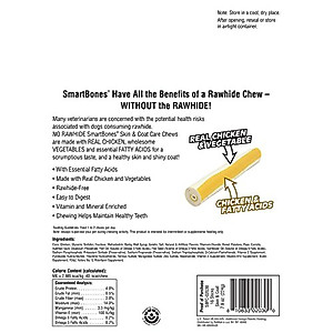 SmartBones Skin And Coat Care Sticks 16 Count, Rawhide-Free Chews For Dogs, With Omega Fatty Acids