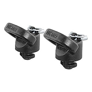 CURT 60617 OEM Puck System Gooseneck Safety Chain Anchors, 30K, Select Ram 2500, 3500