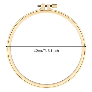 HaiMay 4 Sets Embroidery Starter Kit with Pattern and Instructions, Cross Stitch Kit Include 4 Embroidery Clothes with Butterfly Pattern, 4 Bamboo Embroidery Hoops, Color Threads and Tools