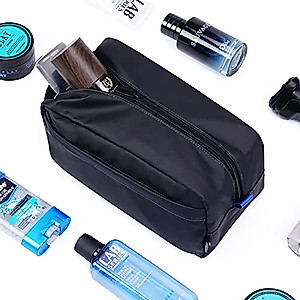 ZEEMO Toiletry Bag for Men, Water-resistant Shaving Bag, Dopp Kit with Multi-pocket for Toiletries, Travel Organizer Case, Black