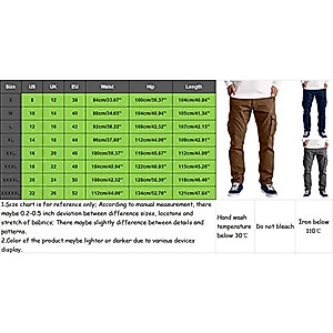 Mens Fashion Cargo Hiking Pants Relaxed Fit High Waist Workout Athletic Military Combat Hiking Work Pants Trousers Sweatpants Dark Gray