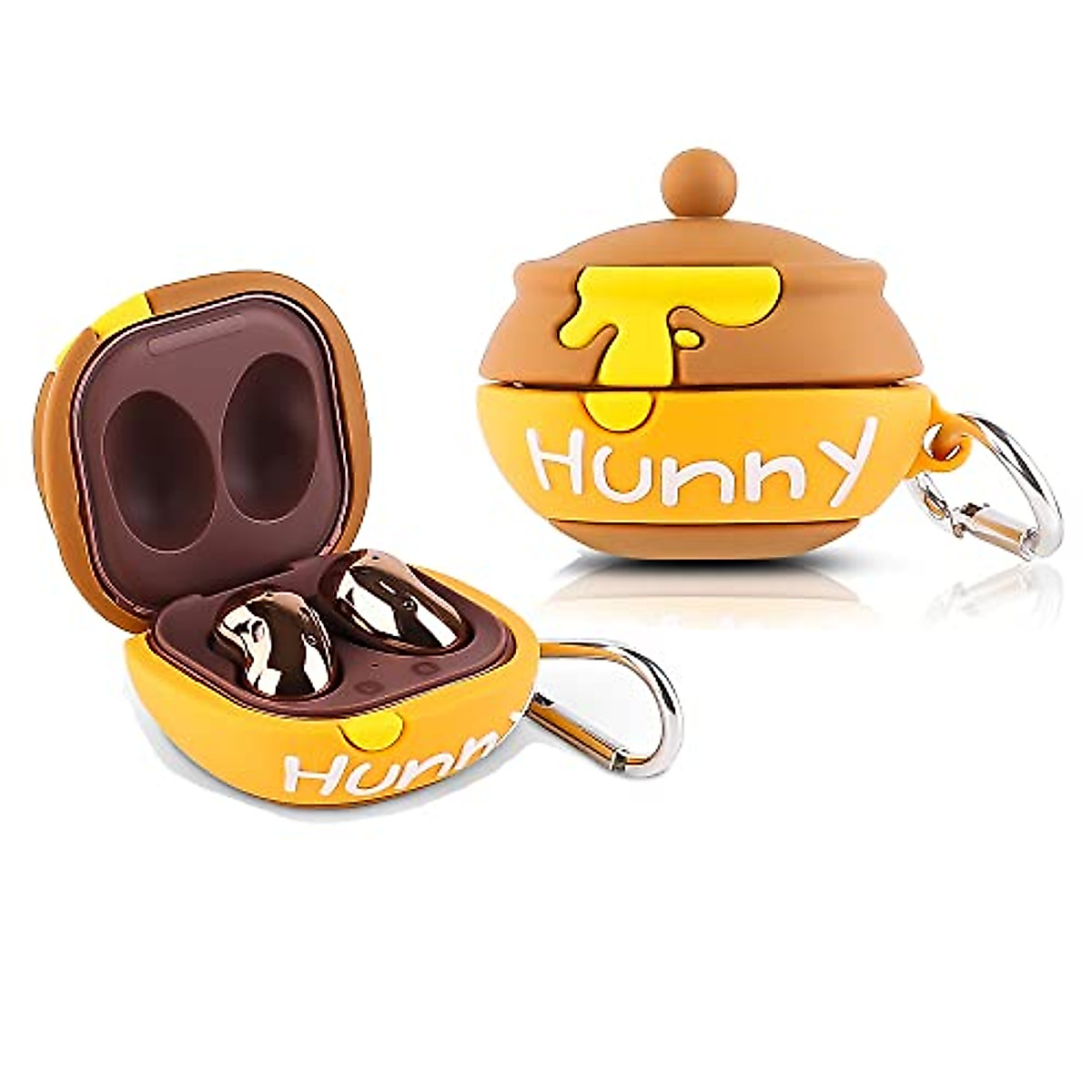 (1 Pack) BGAANM Cartoon Silicone Case Cover with Keychain Designed for Samsung Galaxy Buds2 Pro (2022) /Galaxy Buds 2 (2021) /Galaxy Buds Pro (2021) /Galaxy Buds Live (2020)