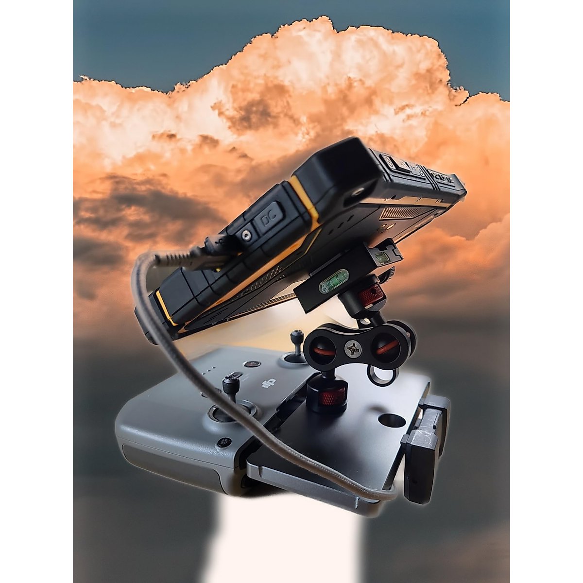 2600 Nit Tablet, Ultra Bright Video, Phone, GPS, Hand Held Computer, Waterproof, Rugged mounting Stand, Versatile Positioning Post, Capacitive Pen, and Positioning Level for Tripod use(Black)