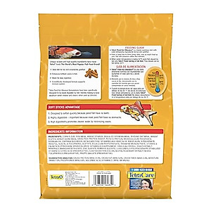TetraPond Koi Vibrance Soft Sticks, Floating Pond Food, 2.42 Pounds