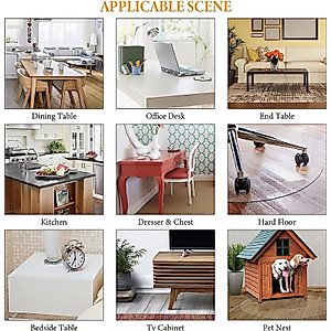 Deep Dream 2.0mm Clear Desk Cover Protector, 14×24 Inch Clear Table Protector, Rectangular Vinyl Desk Pad, PVC Plastic Table Cover for Office, Dresser, Night Stand, Computer & Writing Desk Tabletop