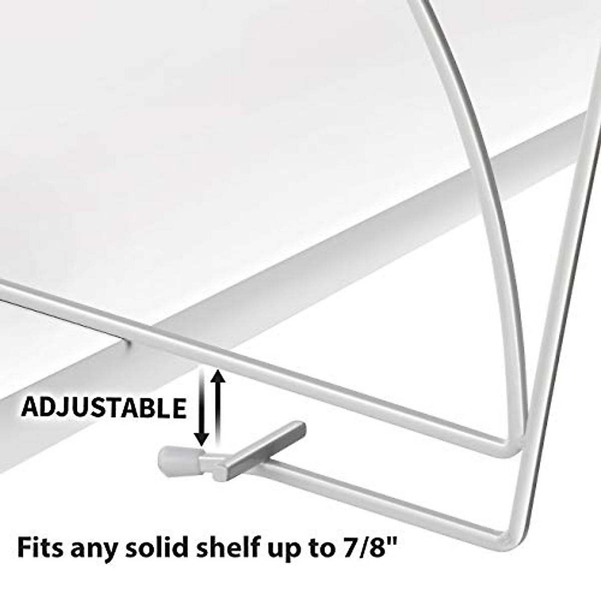 Lynk® White Shelf Dividers - Linen Closet Organizers and Storage - Linen Storage - Closet Organization - Towel Organizer for Closet (Set of 2)