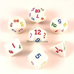 Koplow Games Rainbow Polyhedral Dice 7 Piece Set