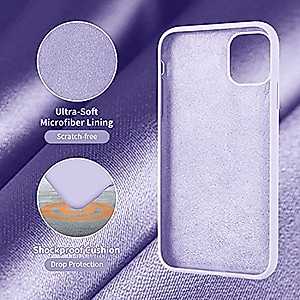 Cordking iPhone 11 Case, Silicone Ultra Slim Shockproof Phone Case with [Soft Anti-Scratch Microfiber Lining], 6.1 inch, Clove Purple