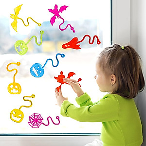 50 PCS Halloween Sticky Hands Bulk For Halloween Party Favors,Halloween Goodie Bag Stuffers,Halloween Sticky Gifts Bag Stuffers Prizes For Classroom,Skull Skeleton Bat Ghost Pumpkin Halloween Bulk Bag