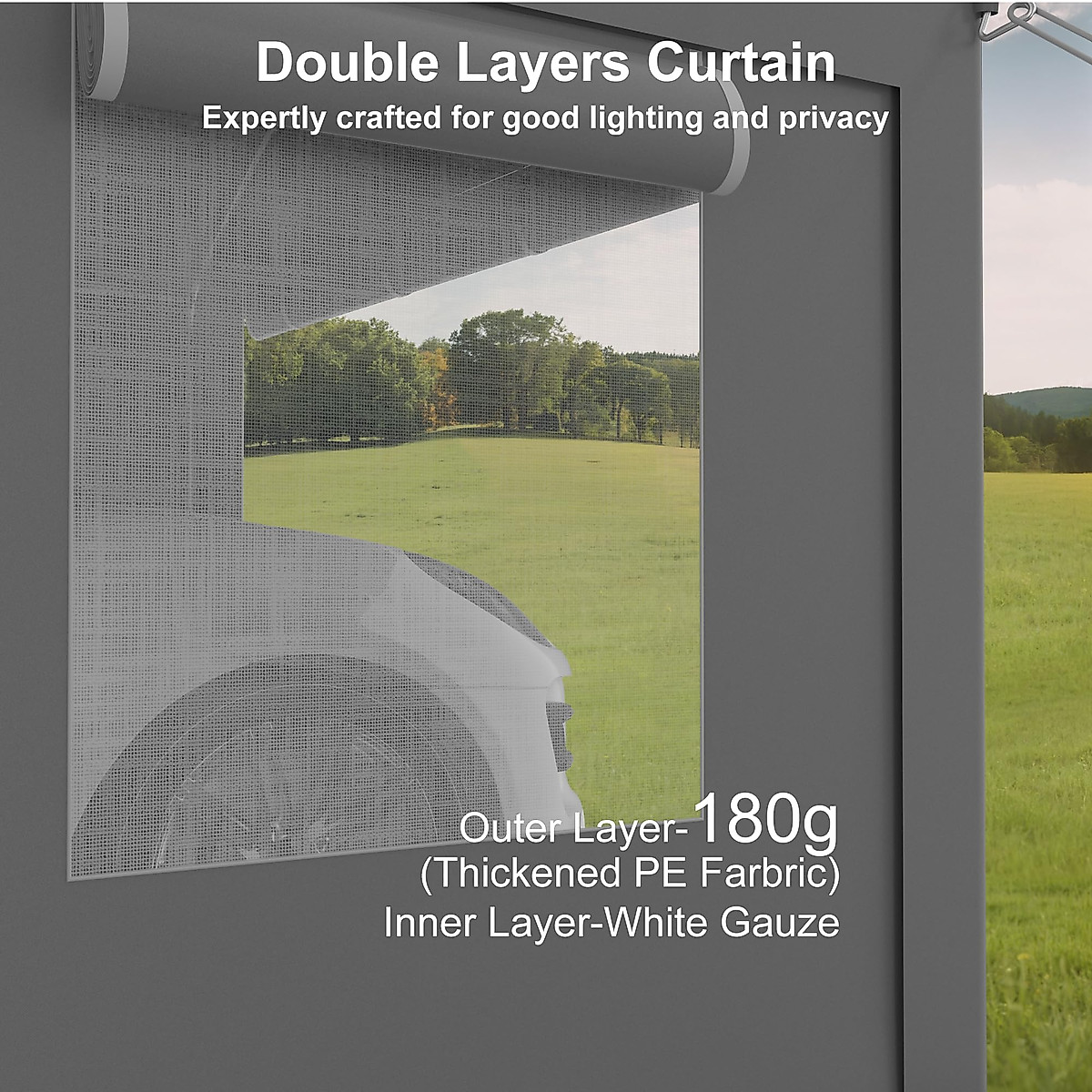 GarveeLife 10x20ft Carport Heavy Duty, Portable Garage with 2 Doors + 4 Window, Upgraded Carport with Reinforced Steel Poles, Uv Resistant Waterproof Tarp, Portable Carport for Car, Truck, Boat