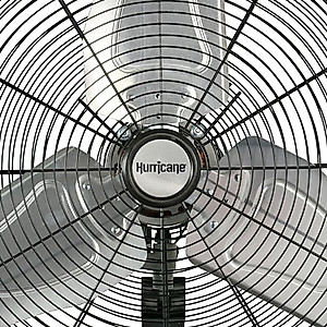 Hurricane 20 Inch Pro Commercial Grade Corded Electric Classic Oscillating Wall Mount Fan with 3 Speed Settings for Air Circulation, Black