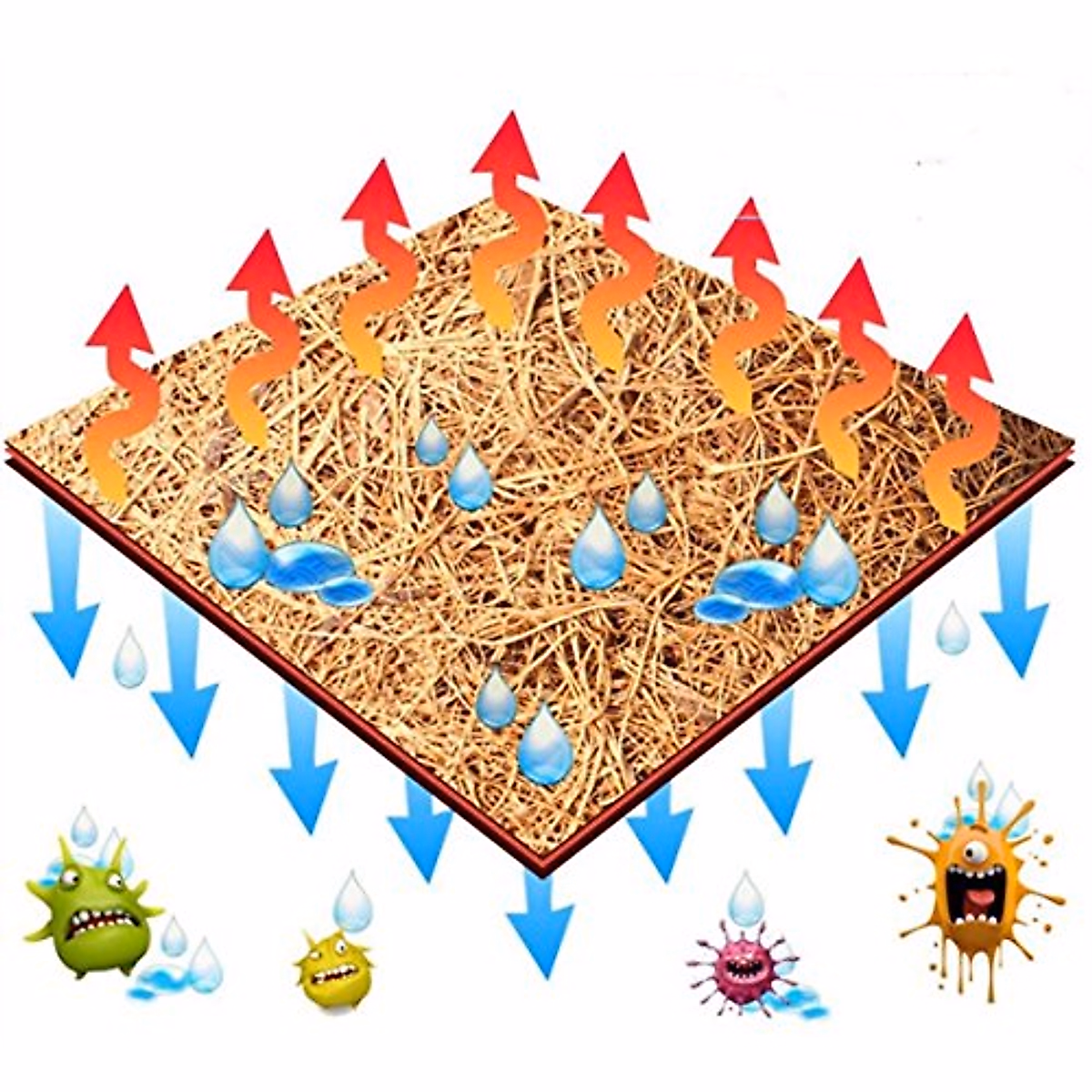 Hamiledyi 2Pcs Reptile Carpet Natural Coconut Fiber Carpet Mat for Pet Terrarium Liner Reptile Supplies for Lizard Snake Chamelon Turtle Bedding Bunny Rabbit Mat