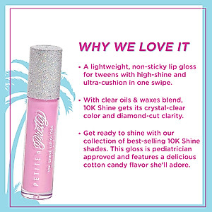 Petite 'N Pretty 10K Shine Lip Gloss for Girls (Gia Pink) - Makeup for Kids, Tweens, Teens - High Shine, Soft, Hydrating, Lightweight, Made in the USA