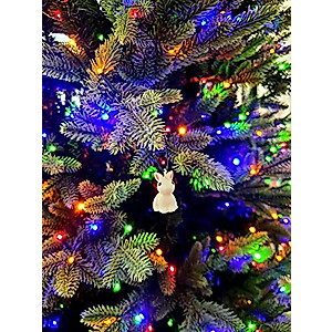 HONBAY 20PCS Resin Cute Rabbit Miniature Figurine Micro Landscape Decorations Fairy Gardens DIY Ornaments Decorations Succulents Plant Decoration Bunnies Cake Topper