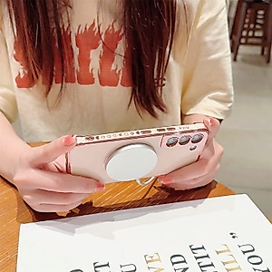 JFWEN Magnetic Phone Case for Samsung Galaxy S22 Plus Case Compatible with MagSafe Cute Love Heart Shockproof Full Camera Lens Protection Soft Back Cover for Galaxy S22 Plus 5G 6.6''-Pink