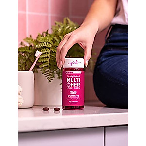 Multivitamin for Women | 60 Gummies | Non-GMO & Gluten Free | Plus Collagen & Biotin | Mixed Berry Flavor | by PINK