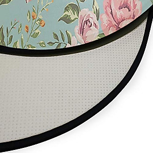 ALAZA Flower Classic Vintage Round Area Rug for Living Room Bedroom 3' Diameter(92 cm)